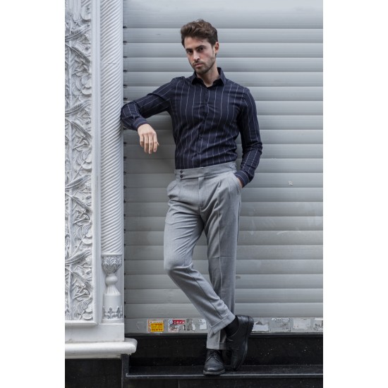 Giovanni Fratelli Slim Fit Uzun Kol Desenli Gömlek
